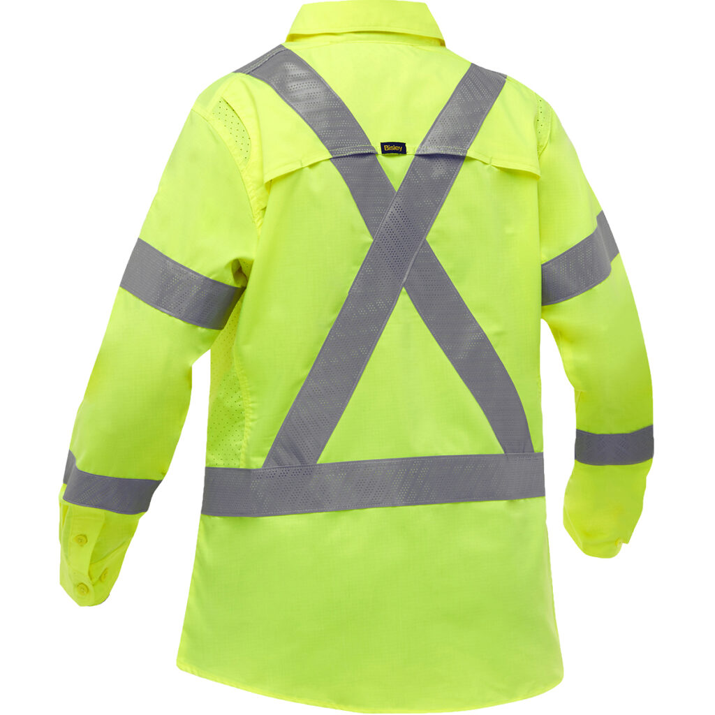 Hi-Viz X-Back Long Sleeve Shirt with X-Airflow™ Ventilation | Womens ...