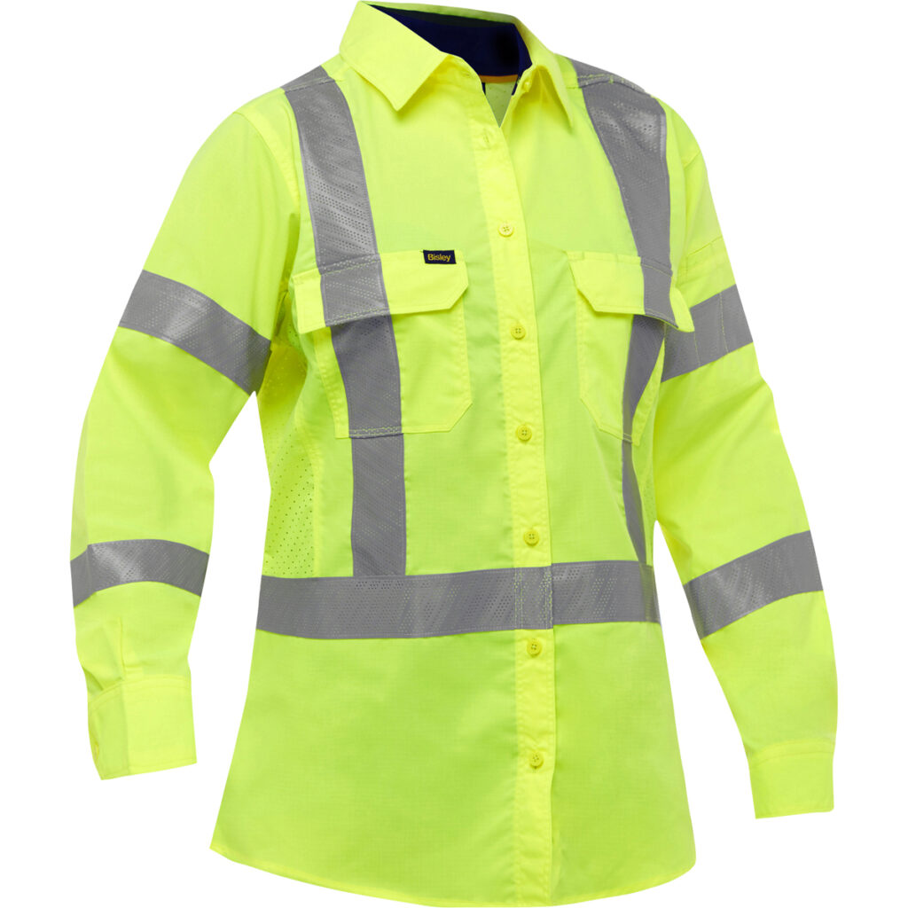 Hi-Viz X-Back Long Sleeve Shirt with X-Airflow™ Ventilation | Womens ...